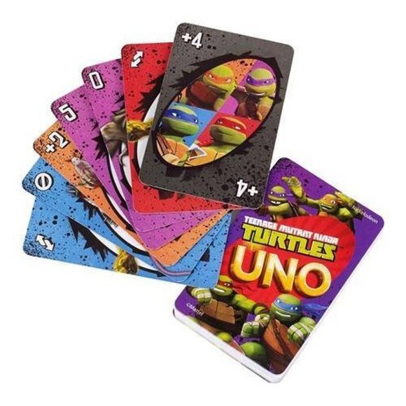 Mattel | Toys | Tmnt Uno Card Game Classic Card Game Teenage Mutant ...